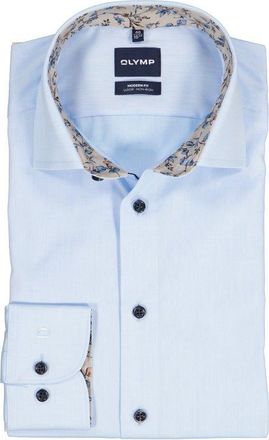 Olymp Herren Hemden blau Baumwolle