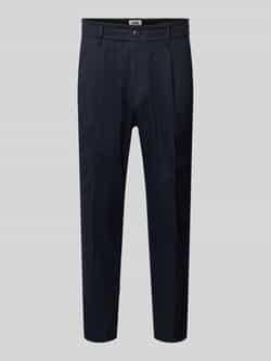 Drykorn Tapered Fit Bundfaltenhose aus Leinen-Mix Moodell CHASY