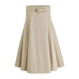 Dior Femme, Jupes, Beige, Taille: 36 FR Jupe mi-longue ceintur&eacute;e