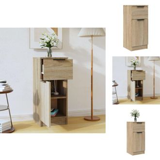 vidaXL Sideboard Sonoma-Eiche 30x30x70 cm Holzwerkstoff - Schreibtisch - Wohnzimmerm&ouml;bel - Sideboard - Regal - Eichefarben