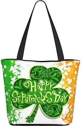 AOOEDM St.PatrickS Day Ireland Shamrock Ladies Shopping Bag 13x11x7in.Le cadeau parfait pour la Saint-Valentin.Cest de la Saint-Valentin pour maman, fille, &eacute;