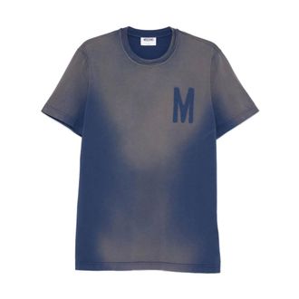 Moschino Homme, Tops, Bleu, Taille: XS T-Chemises