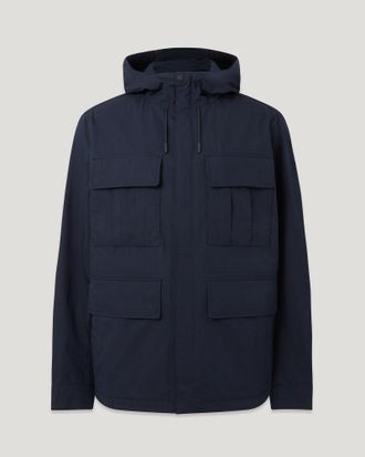 Belstaff Veste Cargo Pour Homme Compact Technical Cotton Bleu Encre Fonc&eacute; 3xl