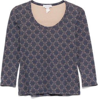 Celine chemise à motif Macadam (années 2000) - Bleu