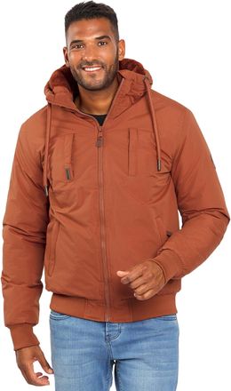 Alessandro Salvarini Herren Winterjacke (S-3XL) mit Kapuze - Teddyfleece innen komplett, Winddicht, Warme Jacke Männer - AS-320 TCotta XXX-Large