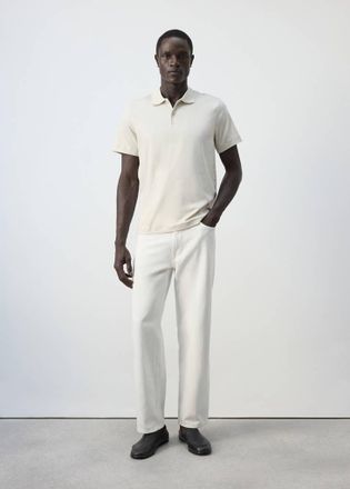 Mango Polo coton regular-fit gris clair/pastel - Homme - XXL - MANGO MAN