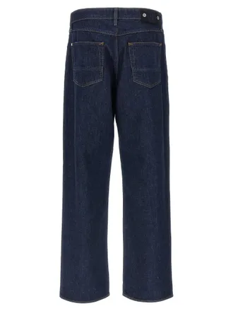 Stone Island Wide-Leg Indigo Denim Jeans - Indigo