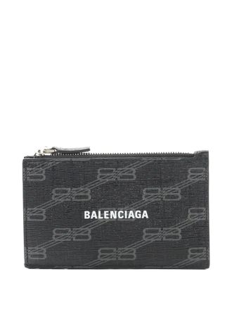 Balenciaga porte-cartes &agrave; logo (ann&eacute;es 2010) - Noir