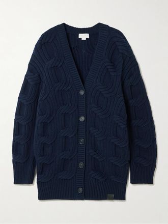 Stella McCartney Cardigan En Laine &Agrave; Mailles Torsad&eacute;es - Bleu