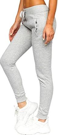 BOLF Femme Pantalons de Sport de Survetement dentrainement de Football de Fitness de Athletique Joggeur de Course Slim Fit Street Style CK-01-2 Gris XL [F6