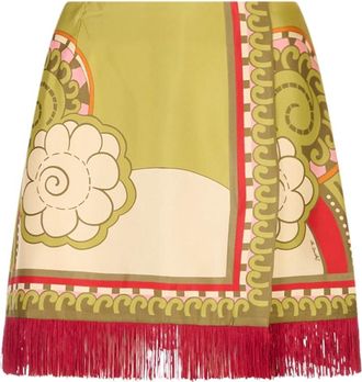 La DoubleJ Femme, Jupes, Vert, Taille: 34 FR Foulard Mini Skirt