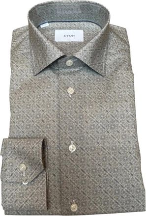 Eton Homme, Chemises, Brun, Taille: XL Chemises