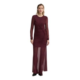 Gestuz Robe Maxi Maille Messi - Femme - Robes - Rouge - Taille: 36 FR