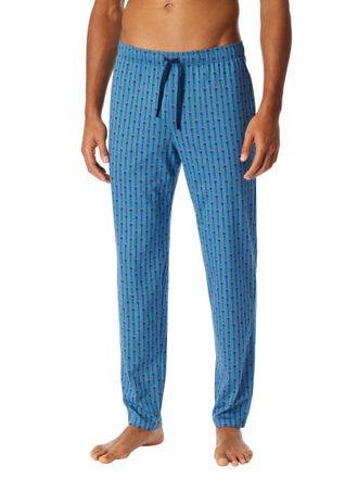 Schiesser Herren Lange Schlafanzughose Loungehose - 182185, Gr&ouml;&szlig;e Herren:52, Farbe:blau