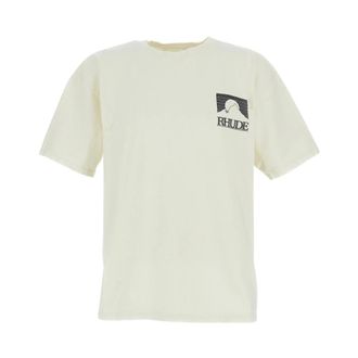 Rhude Graphic Logo Crew Neck T-Shirt - - Tops - Herren - Wei&szlig; - M