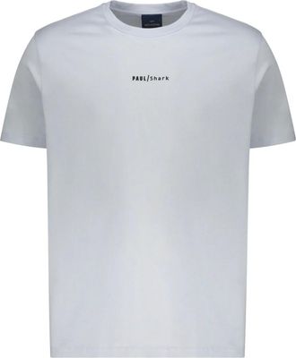 Paul & Shark Homme, Tops, Bleu, Taille: 2XL T-shirt en coton &agrave; col rond