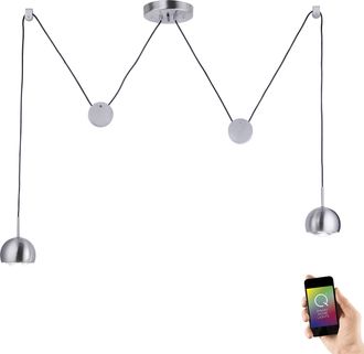 Paul Neuhaus LED Pendelleuchte, Smart Home fähig, RGB + CCT Farbwechsel, per Fernbedienung steuerbar, 2-flammig