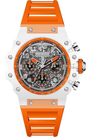 Invicta Racing 69679 Herrenuhr - Quarzwerk - Acryl mit silbernem Zifferblatt - 43 mm