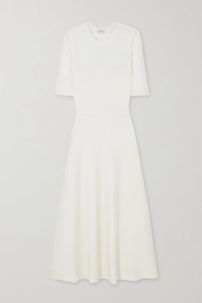 Gabriela Hearst Seymore Midikleid Aus Einer Mischung Aus Wolle, Kaschmir Und Seide - Wei&szlig;