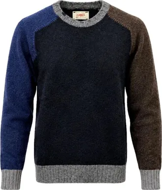 Bob Pull Col Rond en Laine M&eacute;rinos - Homme - Pulls - Bleu - Taille: L