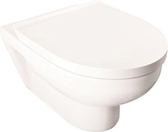 Duravit No.1 WC-Set wandh. Wand-WC, WC-Sitz, Wei&szlig; Hochglanz, Sp&uuml;lrand rimless, Abgang waagerecht, Sp&uuml;lmenge 4,5l - Duravit