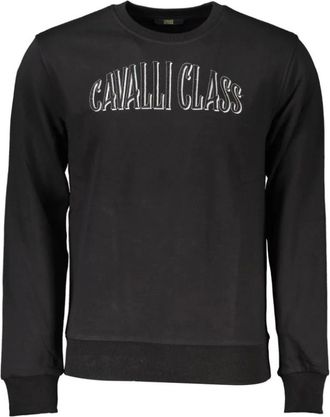 Cavalli Homme, Sweatshirts et sweats à capuche, Noir, Taille: 2XL Pull en coton