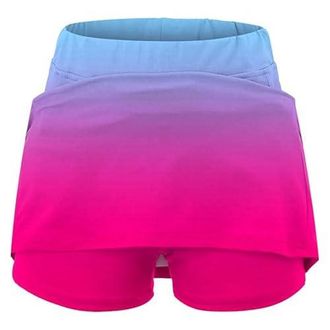 Generic Jupe pour femme avec taille et poches, d&eacute;grad&eacute; de couleur, style d&eacute;contract&eacute;, style sportif, nouvelle jupe courte pour v&ecirc;tements actifs, Rose, 4XL