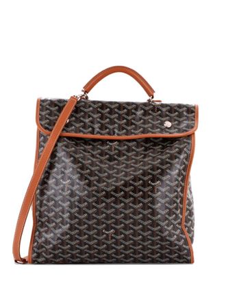 Goyard sac &agrave; dos Saint Leger Briefcase Coated Canvas - Marron