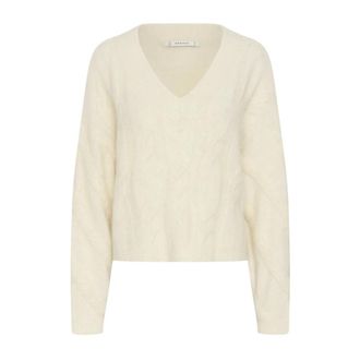 Gestuz V-Ausschnitt Strickware - - Knitwear - Damen - Wei&szlig; - S
