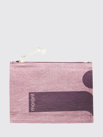 Isabel Marant Netia Baumwoll-Clutch mit Logo-Print