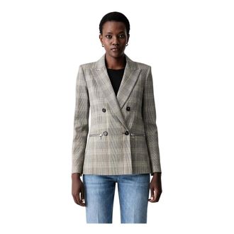 Patrizia Pepe Doppelreihiger Karoblazer - - Jackets - Damen - Mehrfarbig - S