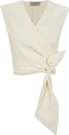 Cortana Femme, Tops, Blanc, Taille: 40 FR Asa, top croisé ivoire