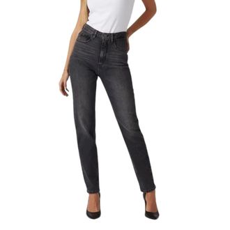 Guess Femme, Jeans, Gris, Taille: W28 Pantalon en denim coupe Mom