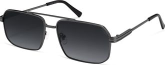 Sojos Retro Gro&szlig; Quadratisch Polarisierte Sonnenbrille Herren Damen Vintage Rechteckige Metall UV400 Schutz Brille Outdoor f&uuml;r Fahren Angeln Reisen SJ1246