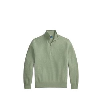 Polo Ralph Lauren Pull &agrave; col zipp&eacute; en maille textur&eacute;e de coton