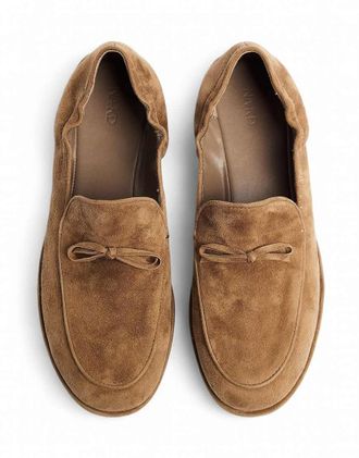 NA-KD Loafer aus Wildleder mit Schleifendetail in Hellbraun