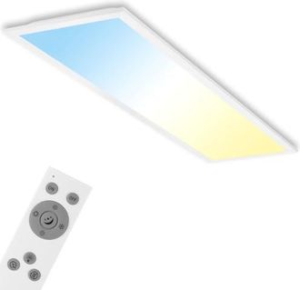 Briloner Briloner Leuchten Deckenlampe, LED Panel dimmbar, Farbtemperatursteuerung, inklusive Fernbedienung, 24W, 2.600 Lumen, Weiß, Kunststoff, 24 W, 1000x250