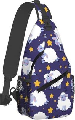 Generic Sacoche Tactique Mouton R&eacute;glable Sling Sac &agrave; Bandouli&egrave;re Polyester Crossbody Bag pour &eacute;cole Homme Femme