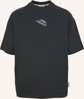 Carlo Colucci Carlo Colucci Backprint T-Shirt - Liquid Stitches Finetto schwarz