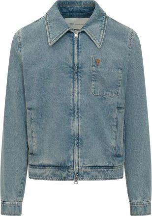 Ami Homme, Vestes, Bleu, Taille: L De Coeur Zipped Jacket