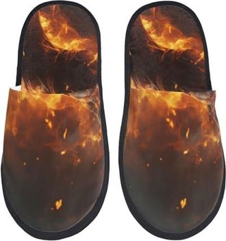 Generic Homme De Feu Cool Unisexe Chaussures De Maison Doux Chaussons L&eacute;g&egrave;res Slippers Pour Ext&eacute;rieur Automne Int&eacute;rieur M