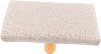 Supvox Höhenverstellbarer Meditationshocker mit Polster Robuster Holzschemel für Sitz Kniepositionen Beige Vielseitig für Meditation Sensobalance und Kniende