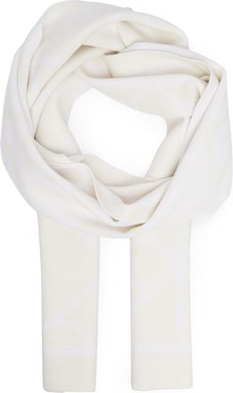 Calvin Klein Schal Calvin Klein Emblem Aop Jcq Fine Rib Scarf LV04D8051G Beige