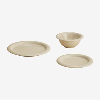 Sklum 12-teiliges Geschirrset aus New Bone China Rylvane Beige Tapioca
