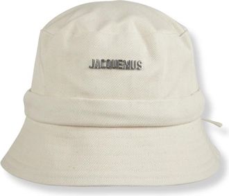 Jacquemus Homme, Accessoires, Beige, Taille: 60 CM Le Bob Gadjo Bucket Hat