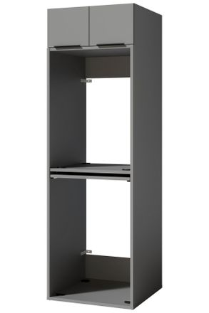 MID.YOU Mid.you Waschmaschinenschrank Tidy Hero, Grau, Metall, 70x220x68 cm, erweiterbar, Waschküche, Waschmaschinenschrank