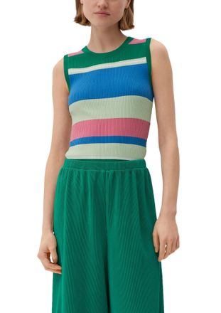 s.Oliver Womens 2127076 Stricktop, gr&uuml;n|Mehrfarbig 76H3, 32