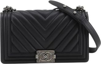 Chanel Pre-owned Sac bandouli&egrave;re Boy 25 en cuir - Femme - Pre-owned - Noir - Taille: ONE Size