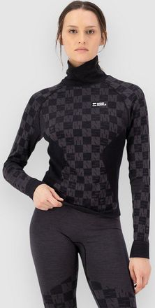 Mons Royale Ascender Merino Mock Neck Funktionsshirt black