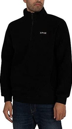 Schott NYC Homme Swandric2 Sweat Big, Noir, XXL EU
